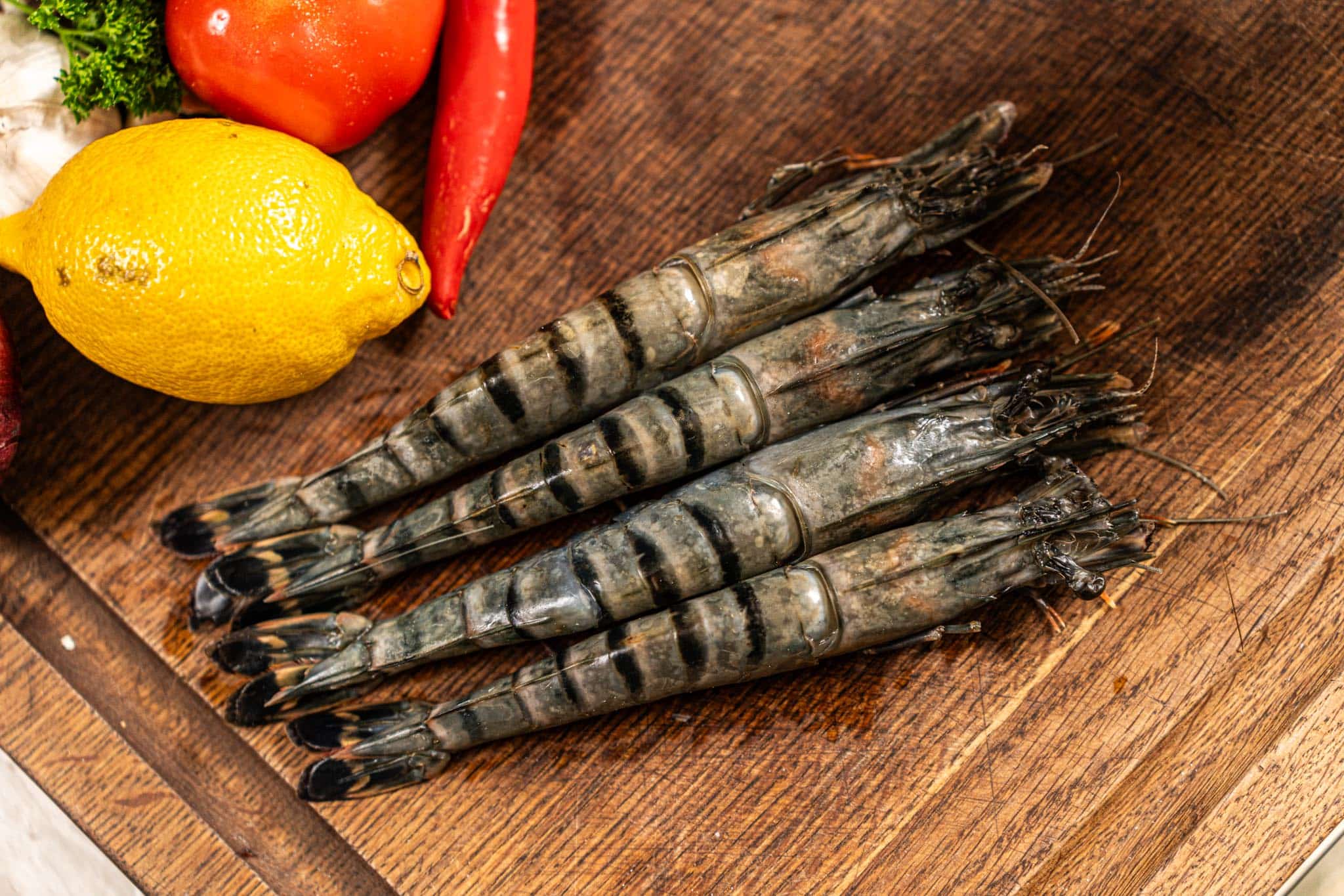 Black Tiger gamba's ongepeld 13/15 met kop - BBQ Experience Center