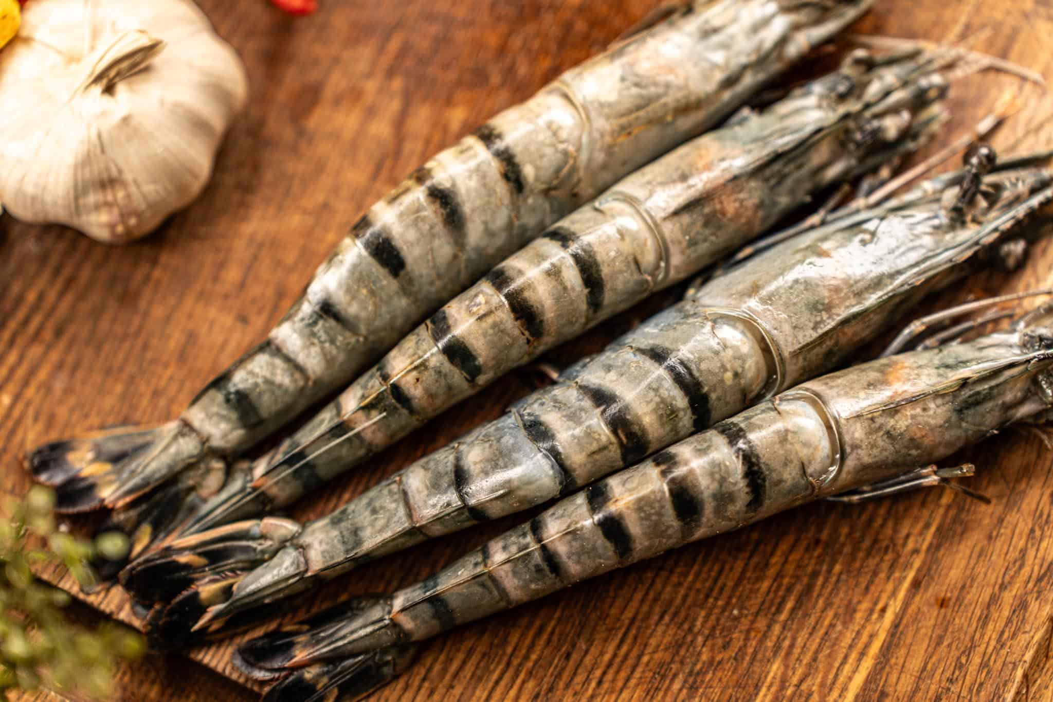 Black Tiger gamba's ongepeld 13/15 met kop - BBQ Experience Center