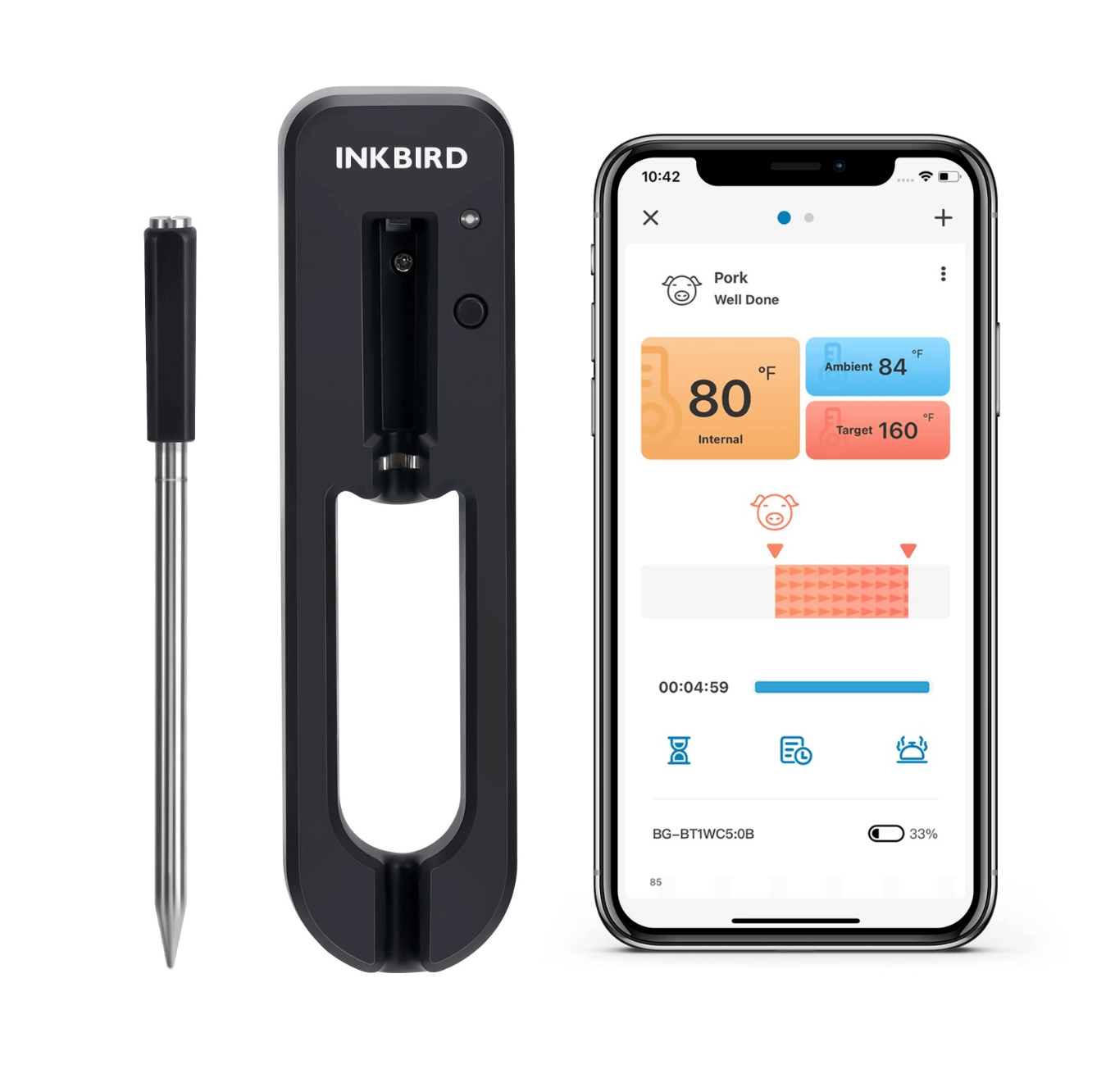 Inkbird BG-BT1W smart thermometer - BBQ Experience Center