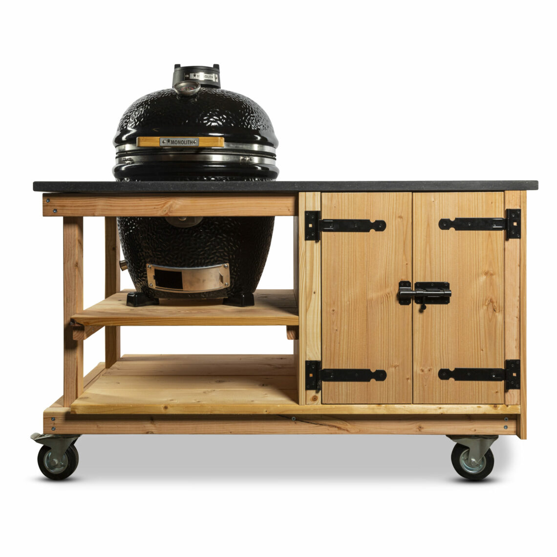 Douglas tafel met kast en natuurstenen blad + Monolith Classic Pro 2.0 ...